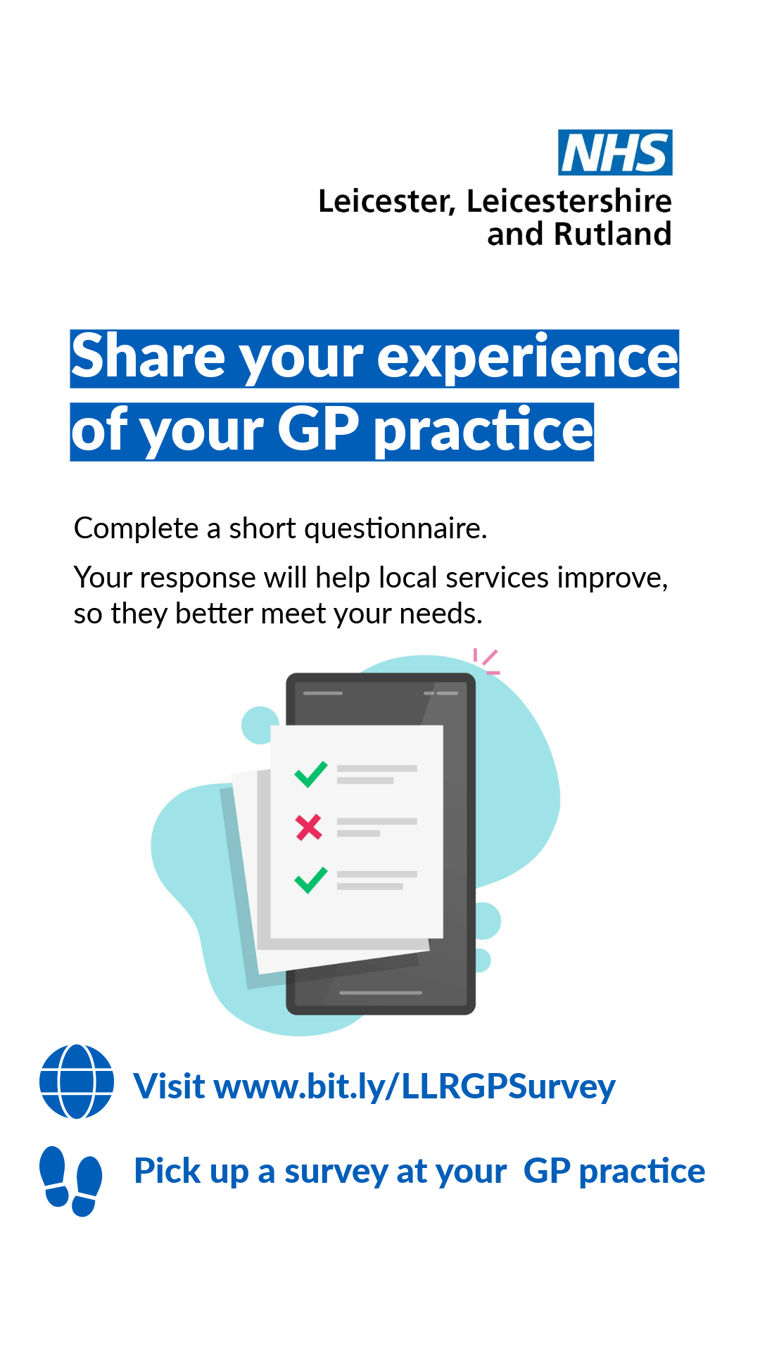 GP patient experience survey - LLR ICB